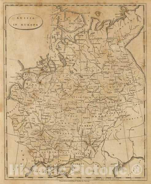 Historic Map : World Atlas Map, Russia In Europe. 1812 - Vintage Wall ...