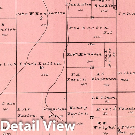 Historic Wall Map : Dawson County Nebraska, County Atlas Map, Township ...