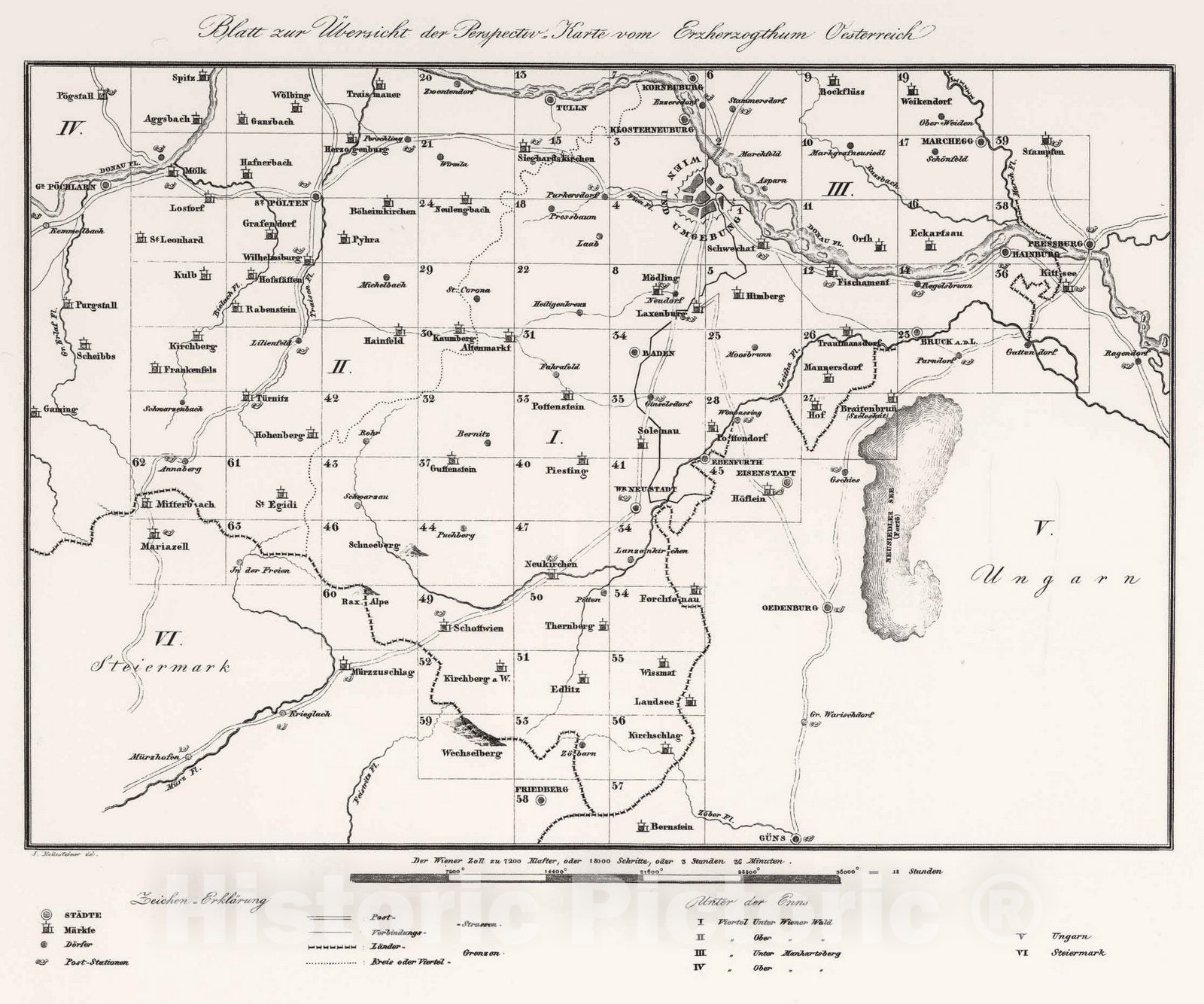 Historic Map : Regional Atlas Map, Key Sheet: Sections I - LXIII Archd ...