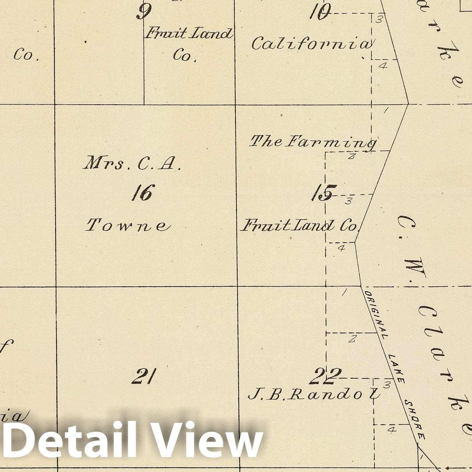 Historic Map : County Atlas Map, T.24S R.20E. 1892 - Vintage Wall Art ...