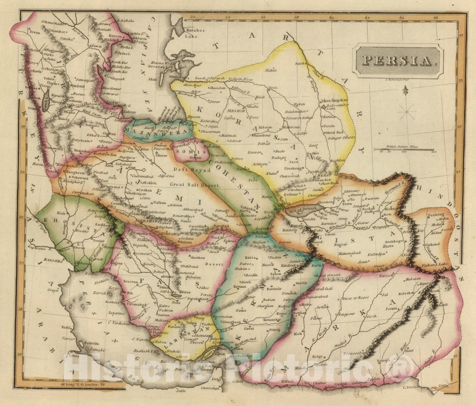Historic Map : World Atlas Map, Persia. 1822 - Vintage Wall Art ...