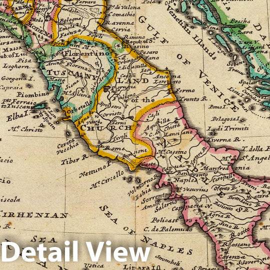 Historic Map : World Atlas Map, Italy. 1736 - Vintage Wall Art ...