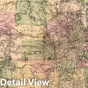 Historic Map : New Railroad Map of the United States, 1882 - Vintage W ...