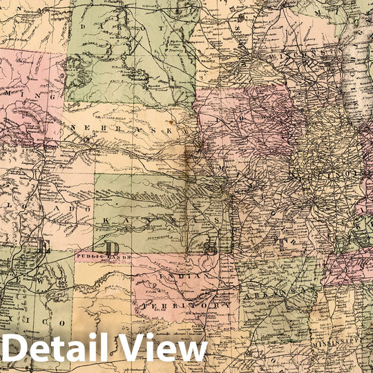 Historic Map : New Railroad Map of the United States, 1882 - Vintage W ...