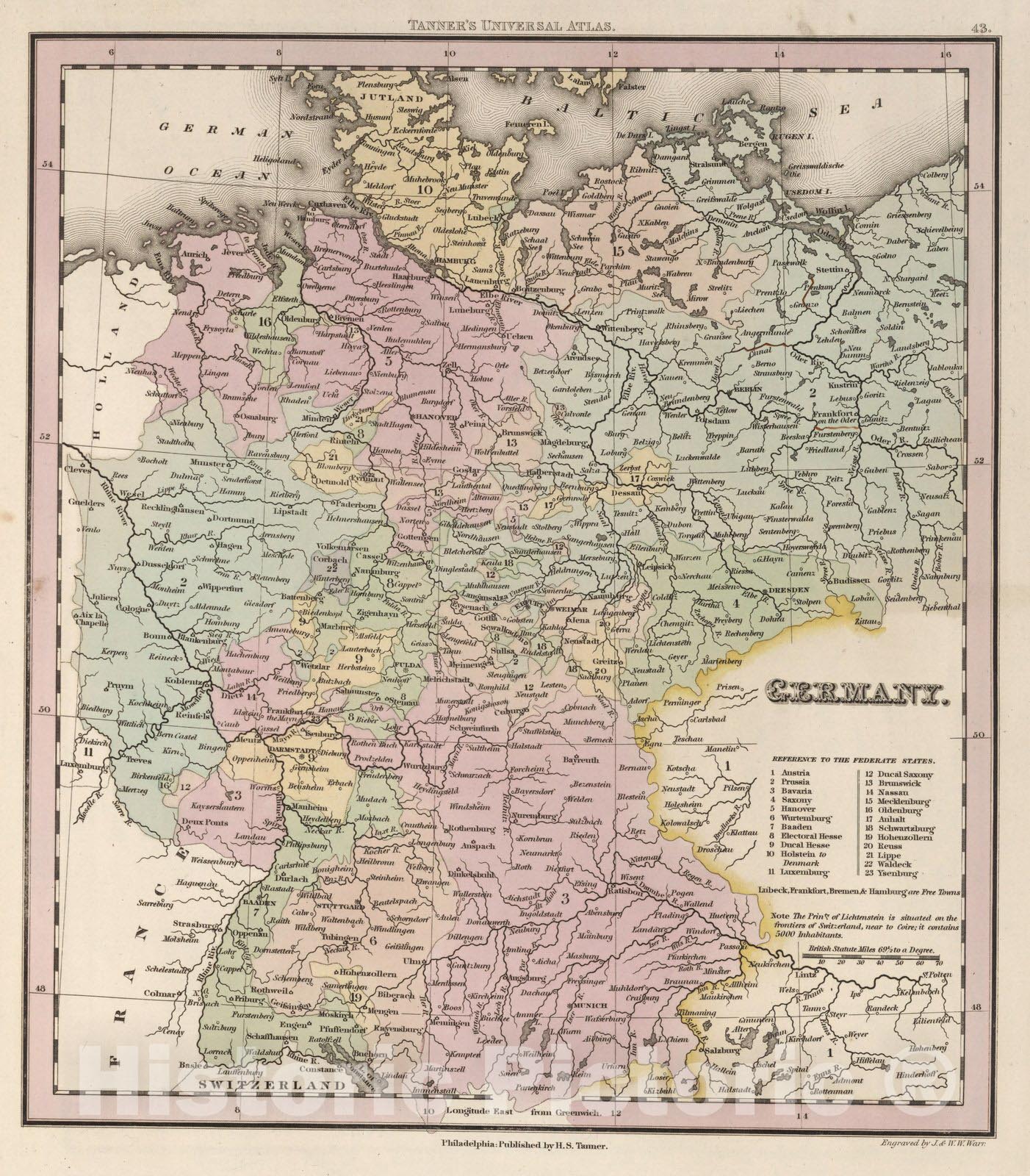 German States Map 1850