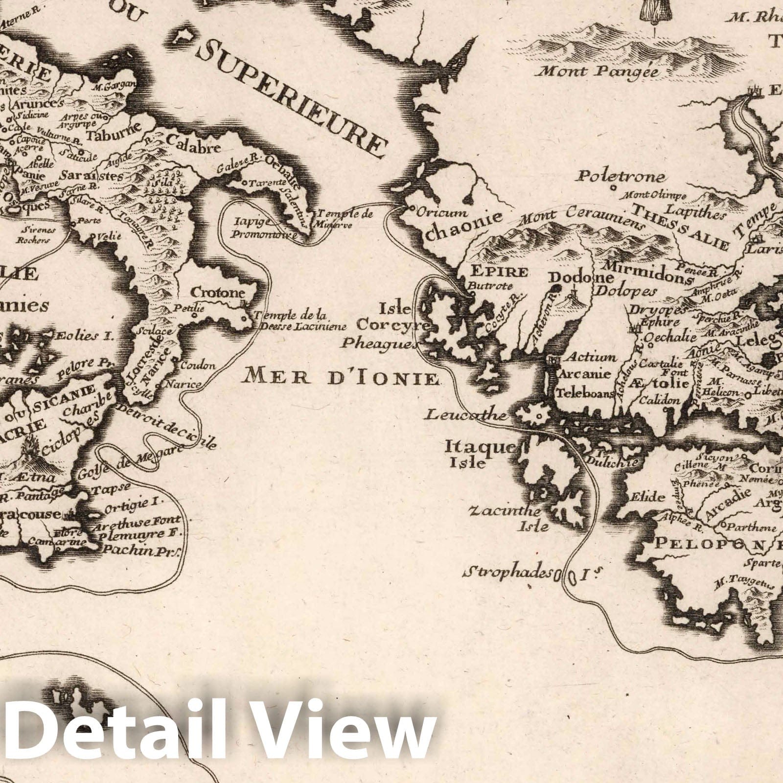 Historic Map : World Atlas Map, Voyage d'Enee. 1705 - Vintage Wall Art ...