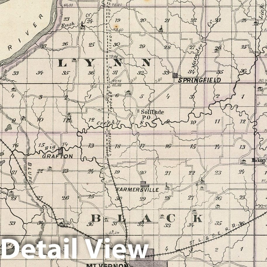 Historic Map : Map of Posey County, 1876 - Vintage Wall Art – Historic ...