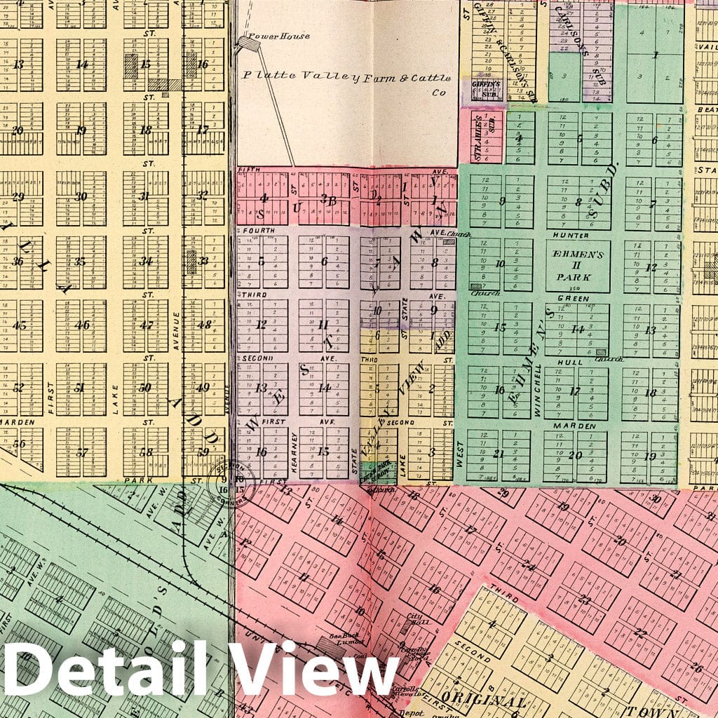 Historic Map : Dawson County Nebraska, County Atlas Map, Gothenburg. F ...