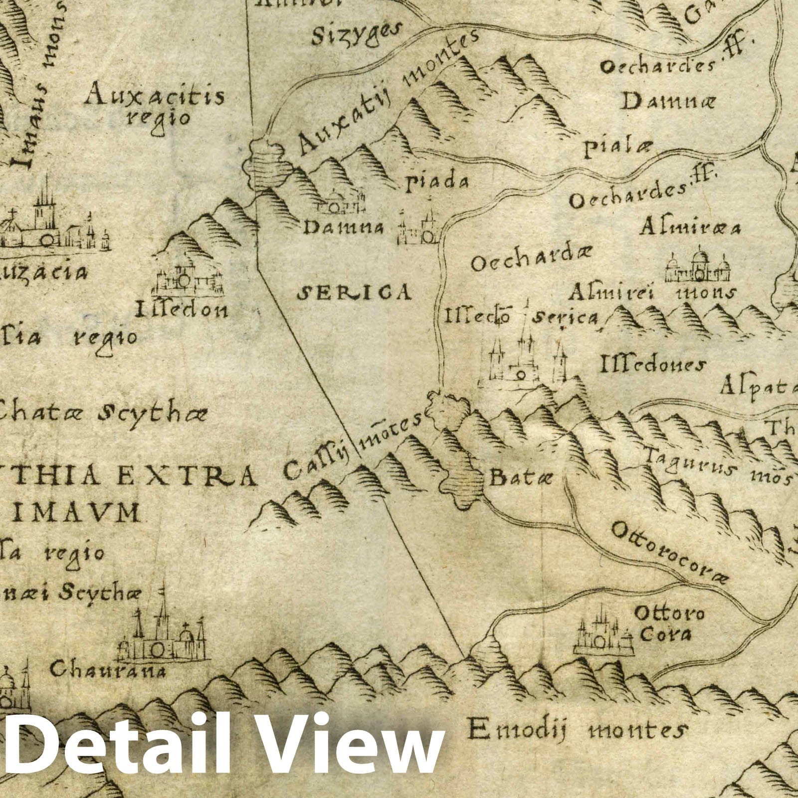 Historic Map : India, , AsiaTabula Asiae VIII 1548 , Vintage Wall Art ...