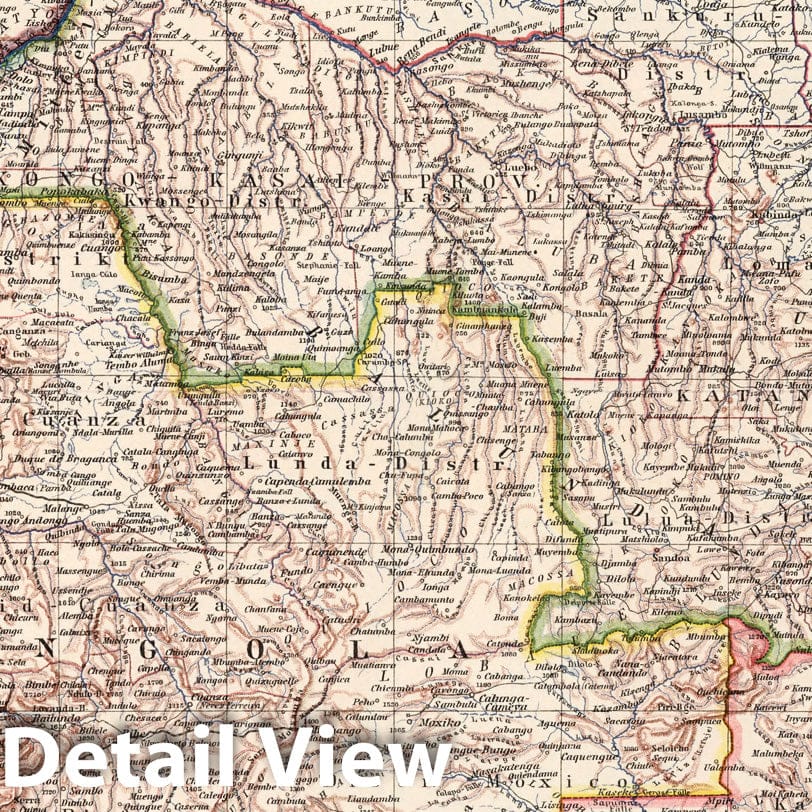 Historic Map : Angola,85. Kongolander. The Congo-Lands. 1925 , Vintage ...