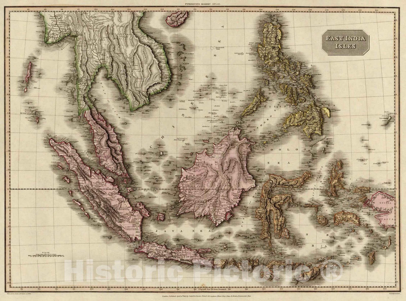 Historic Map : World Atlas Map, East India Isles. 1813 - Vintage Wall ...