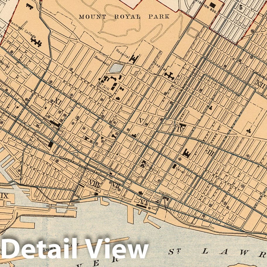 Historic Map : No. 34, Montreal 1906 - Vintage Wall Art – Historic Pictoric