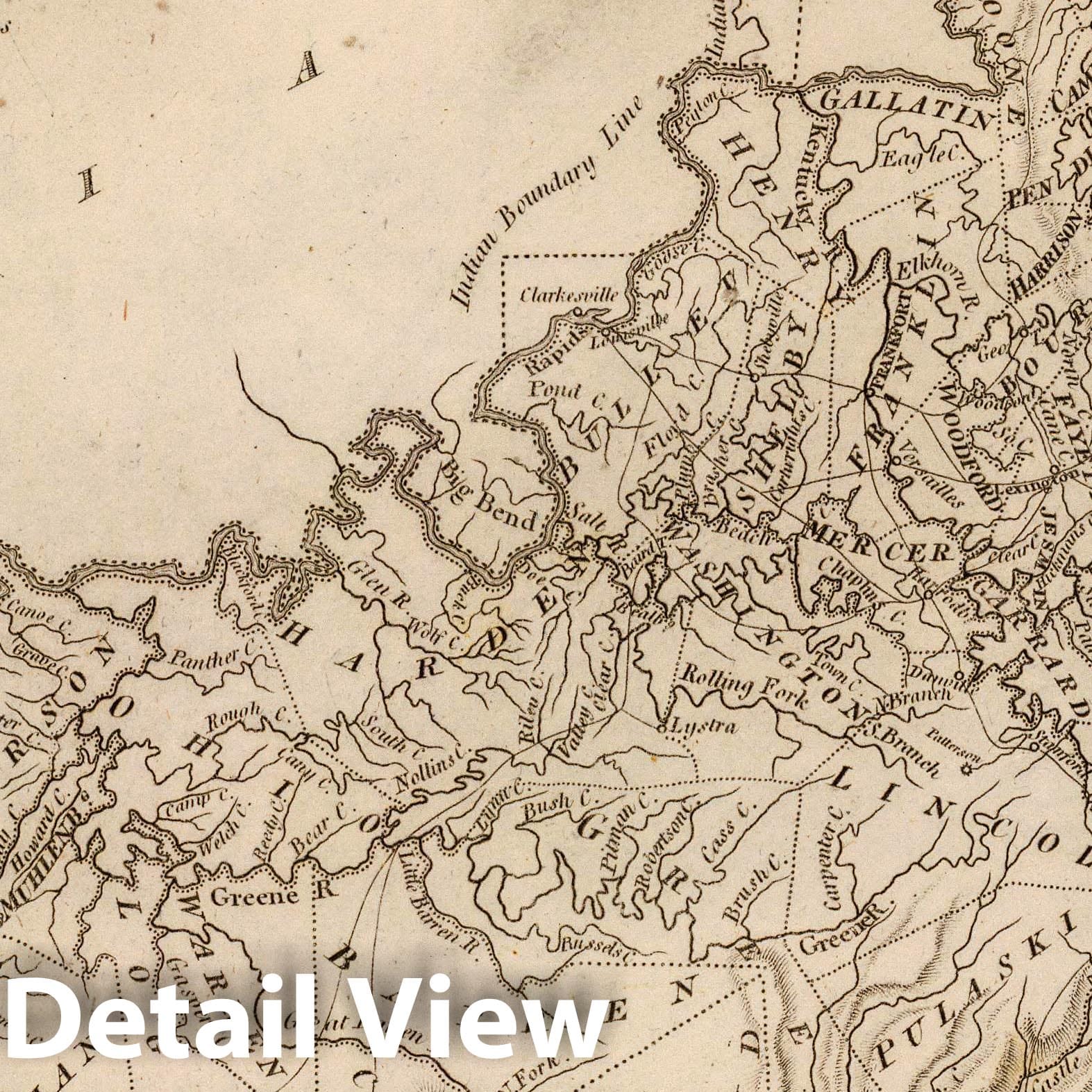 Historic Map : World Atlas Map, Kentucky. 1804 - Vintage Wall Art ...