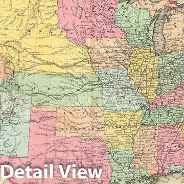 Historic Map : World Atlas Map, The United States of America. 1856 - V ...