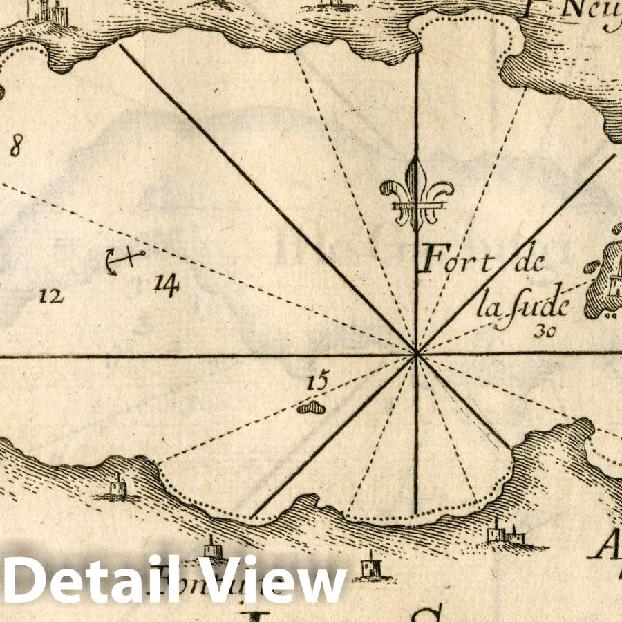 Historic Wall Map : Chart Map, Pl. 111. Souda Bay, Crete, Greece. 1764 ...