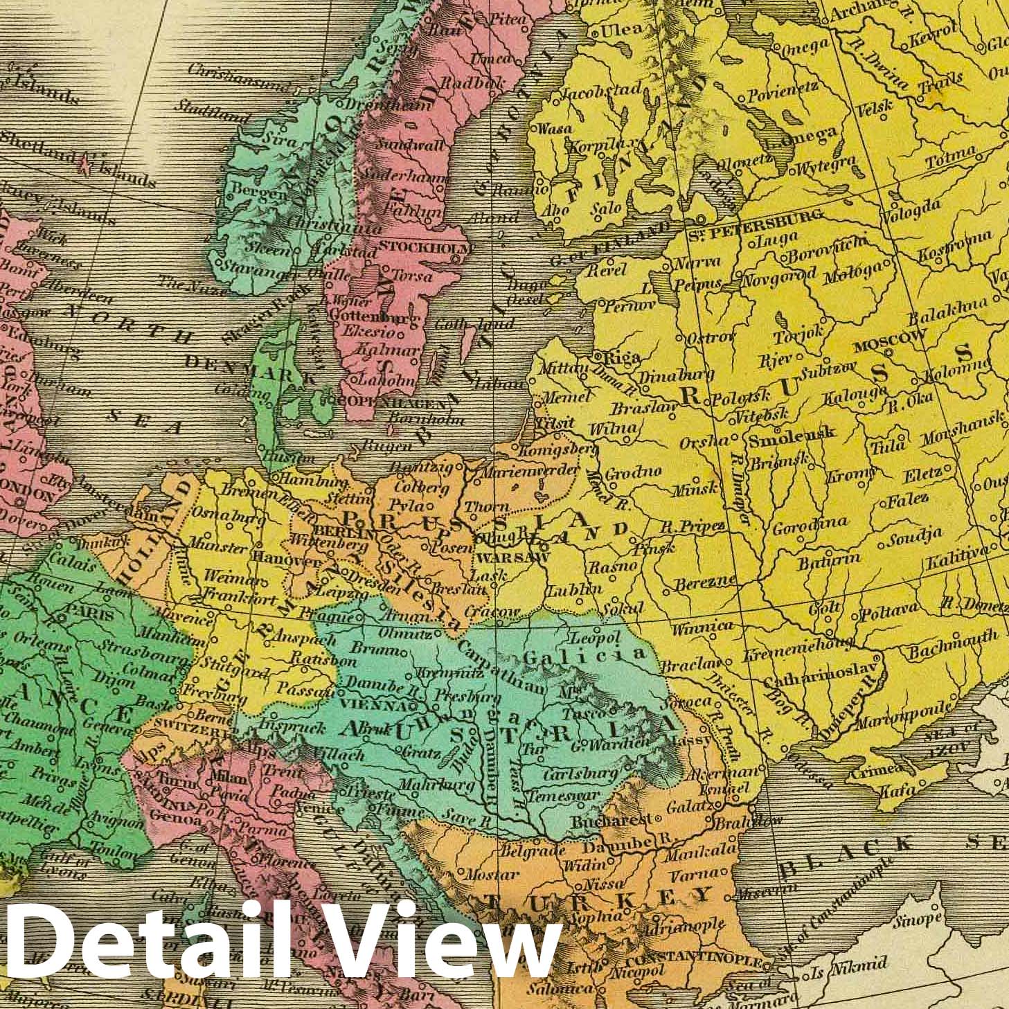Historic Map : Classical Atlas Map, Europe. 1831 - Vintage Wall Art ...