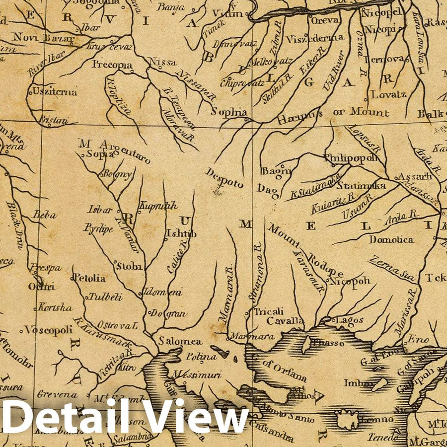 Historic Map : World Atlas Map, Turkey In Europe. 1812 - Vintage Wall ...