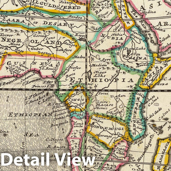 Historic Map - Atlas Map, Africa. 1736, - Vintage Wall Art - Historic ...