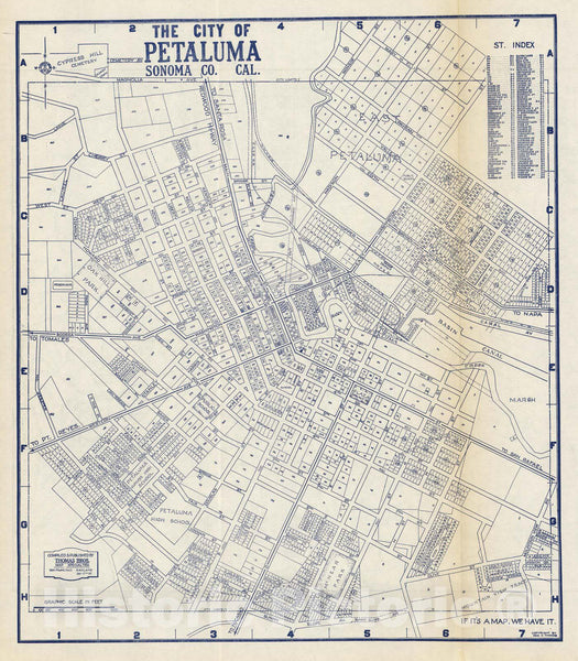 Historic Map - State Atlas Map, City of Petaluma, Sonoma County, Calif ...