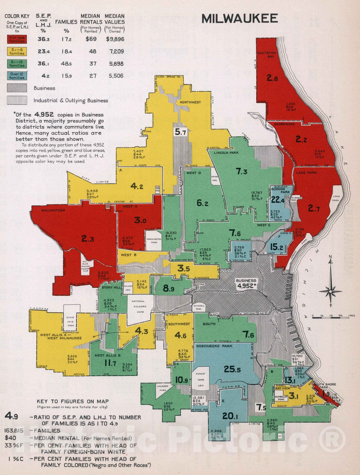 Historic Map : Milwaukee. 1932 - Vintage Wall Art – Historic Pictoric