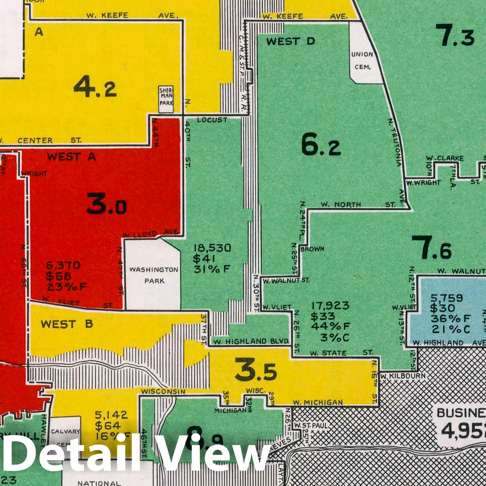 Historic Map : Milwaukee. 1932 - Vintage Wall Art – Historic Pictoric