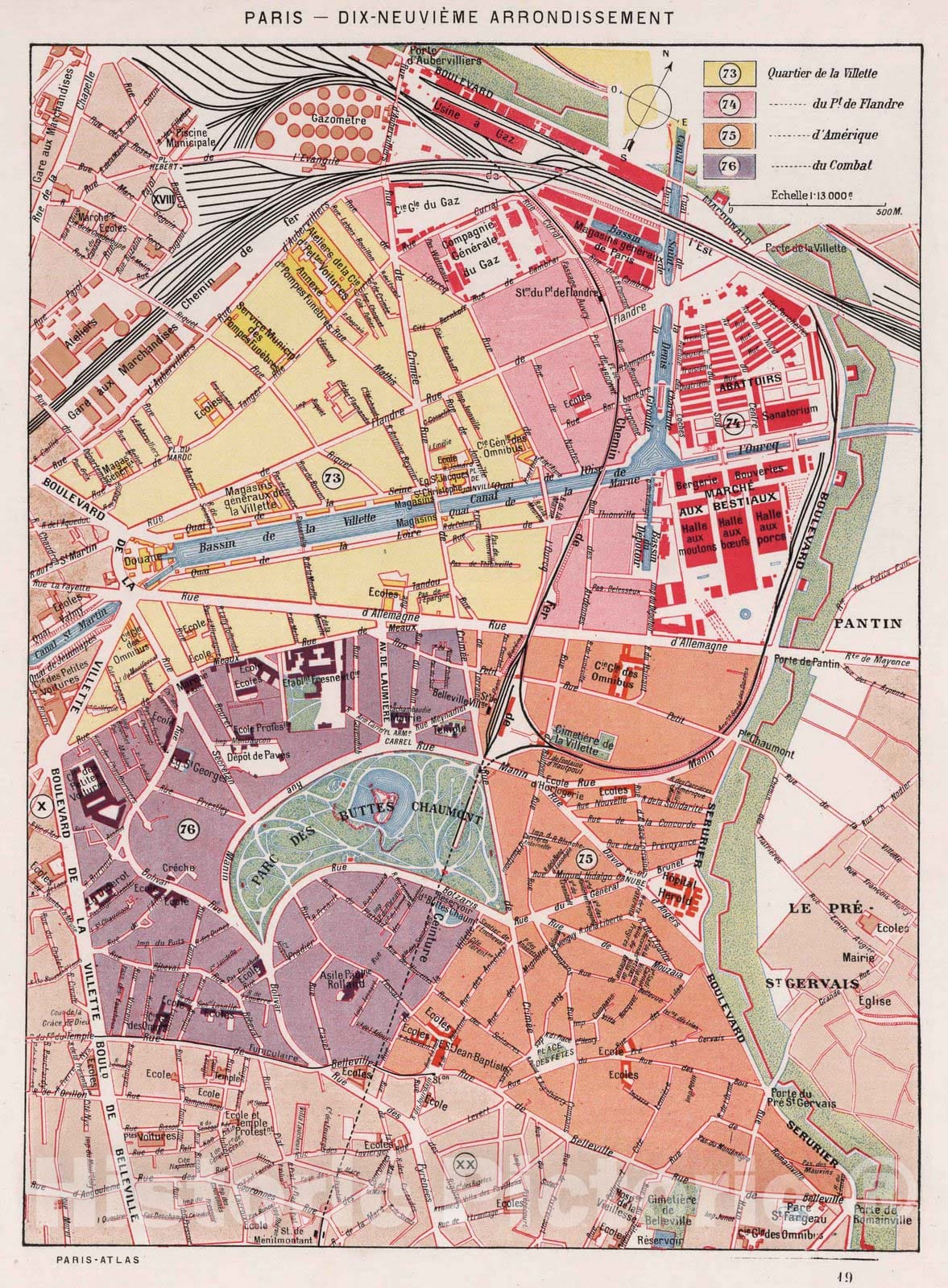 Historic Map : Paris , France, Paris (France), City Atlas Map, Paris ...