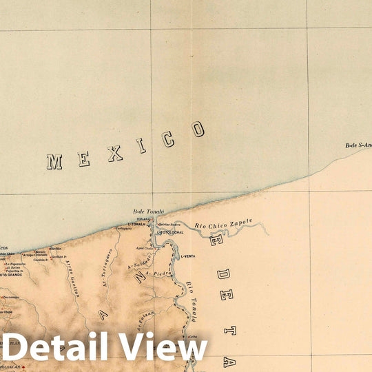 Historic Map : Veracruz (Mexico), State Atlas Map, Lam. X. Carte Gener ...
