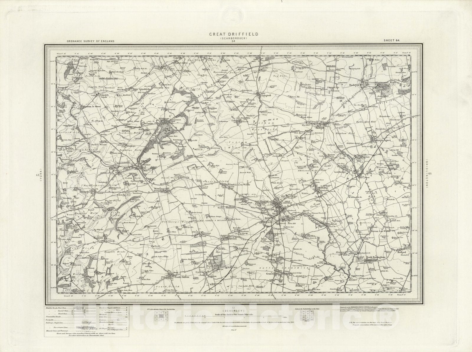 Historic Map : 64 Great Driffield 1898 - Vintage Wall Art – Historic ...