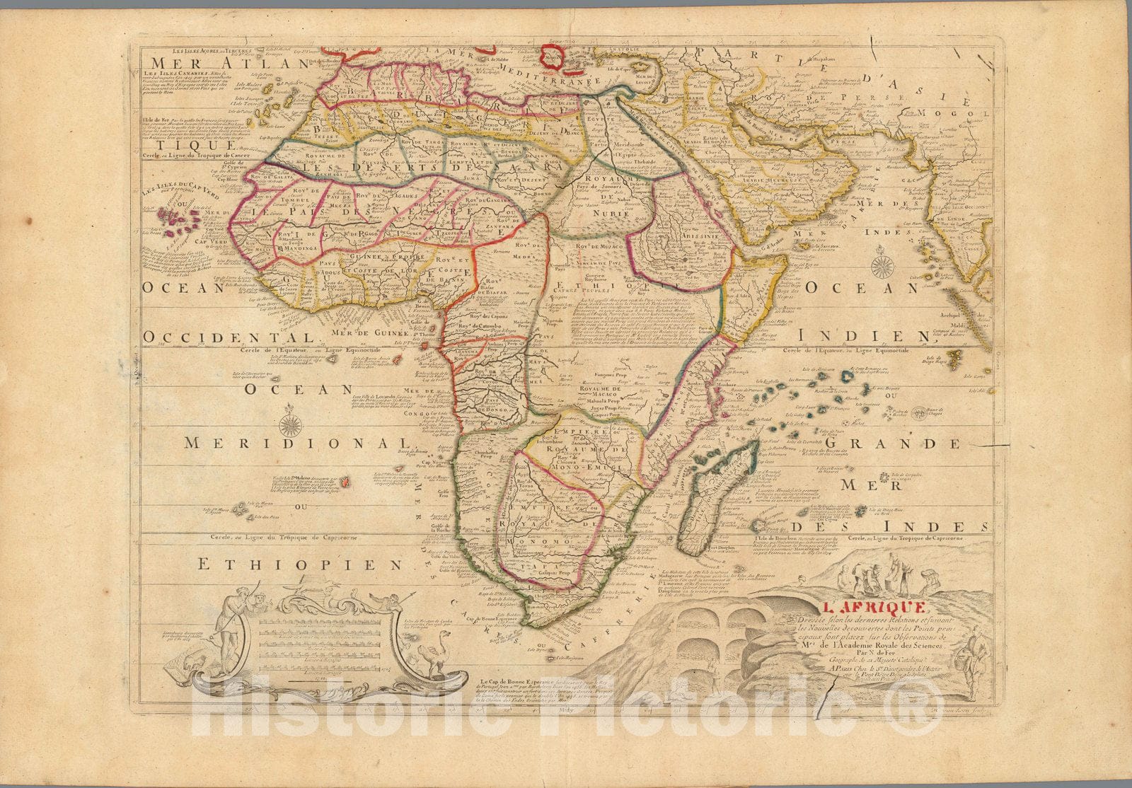 Historic Map : World Atlas Map, L'Afrique. 1722 - Vintage Wall Art ...
