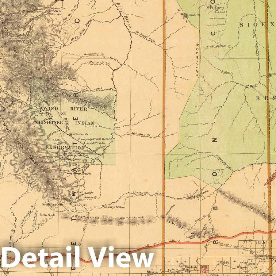 Historic Map : Territory of Wyoming 1876 - Vintage Wall Art – Historic ...