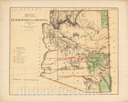 Historic Map : Territory of Arizona 1876 - Vintage Wall Art – Historic ...