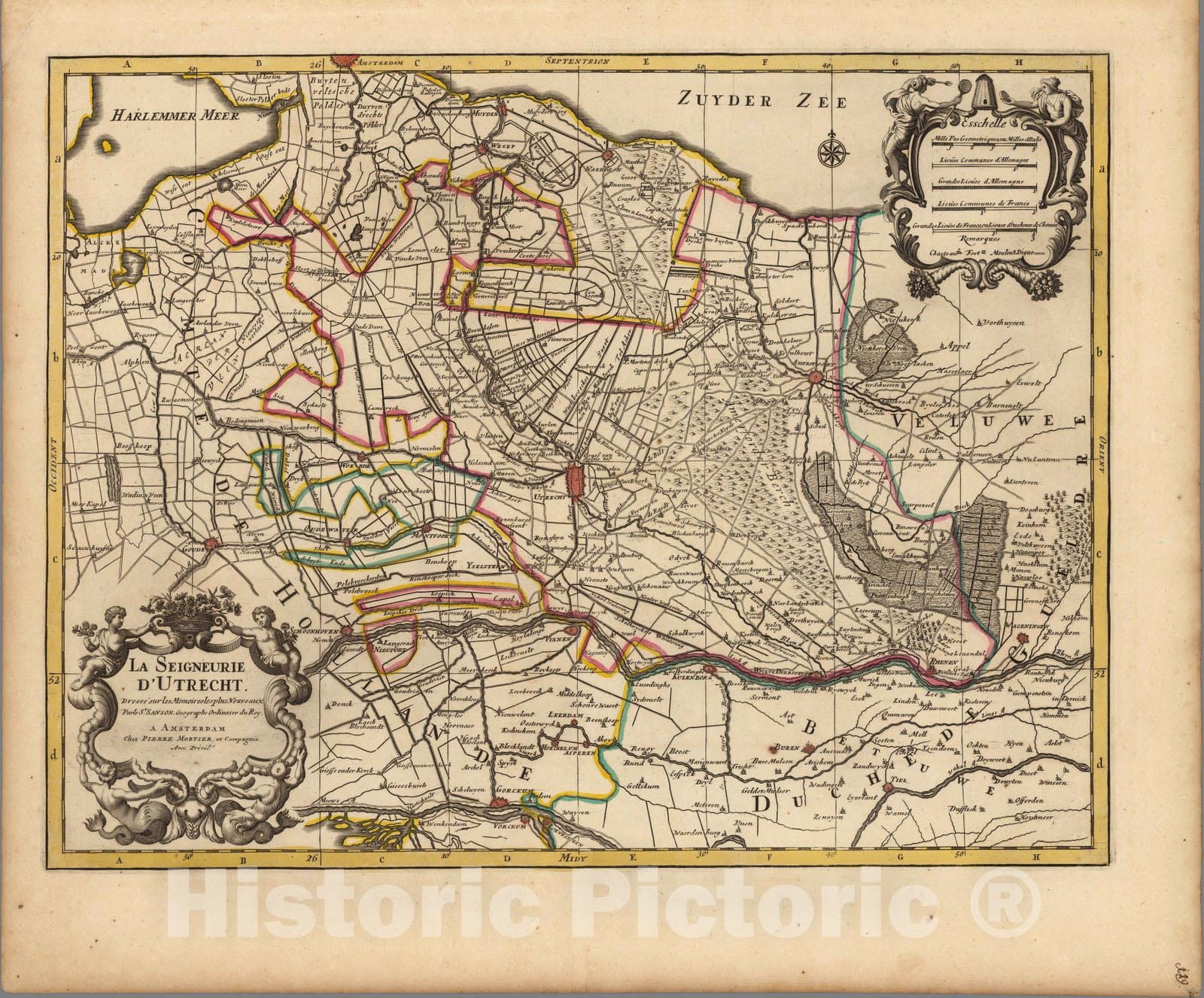 Utrecht Netherlands 1708 Historical Map Print | Historic Pictoric