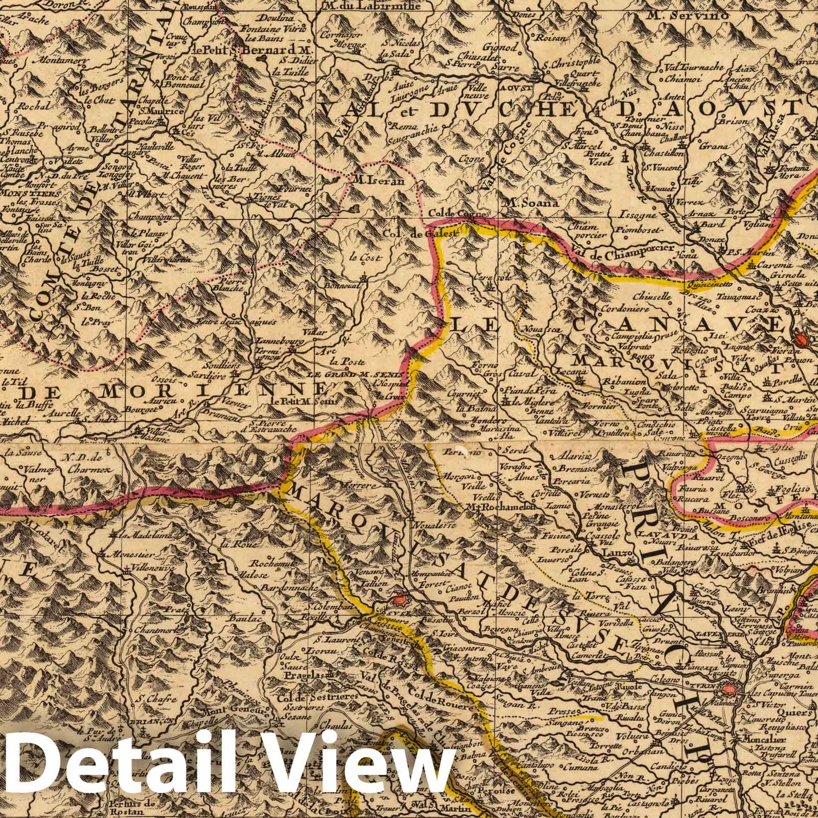 Historic Map : Savoy (Italy)Les Etats de Savoye et de Piemont. 1708 v1 ...