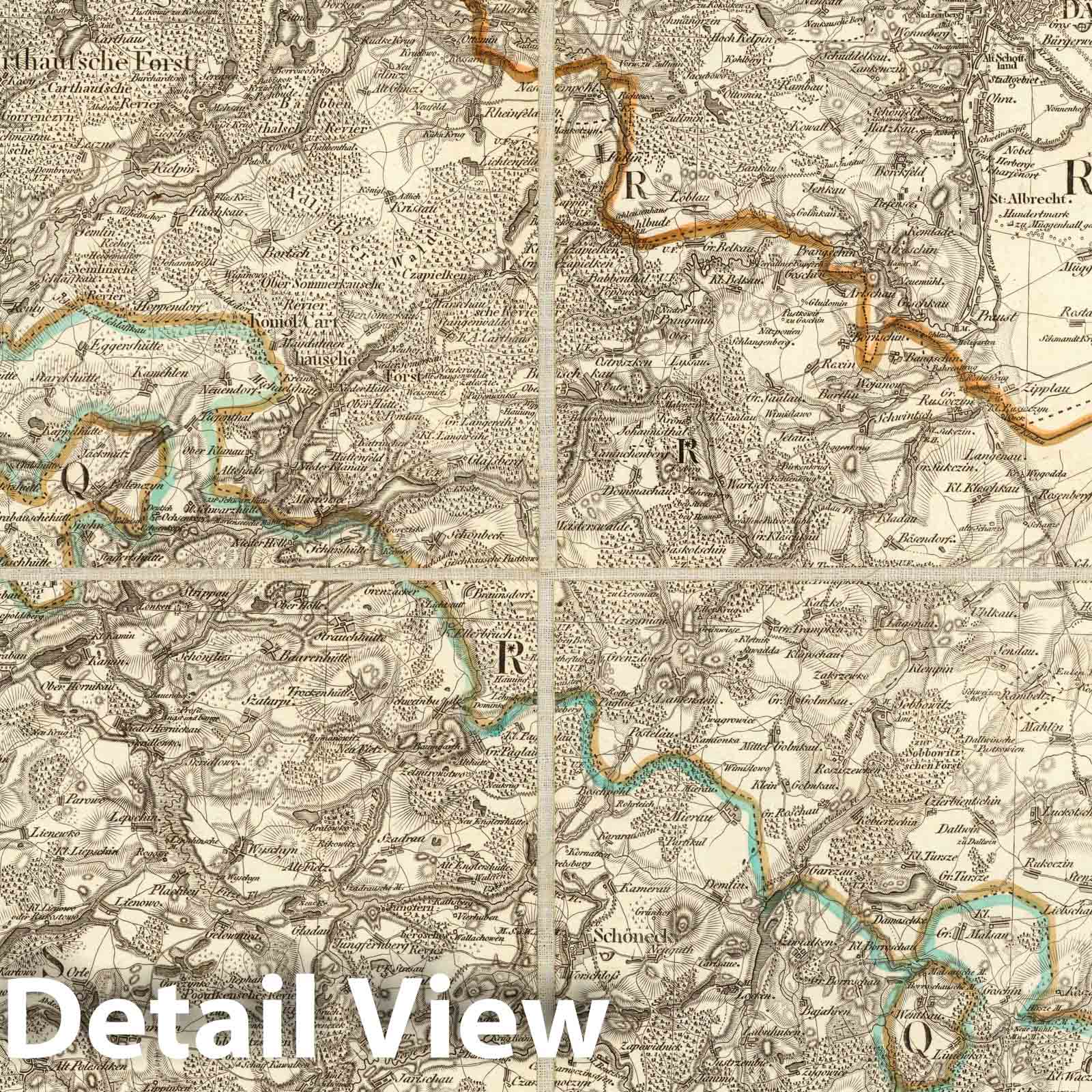 Historic Map : Prussia , Germany, West-Preussen. Marienburgsche und Di ...