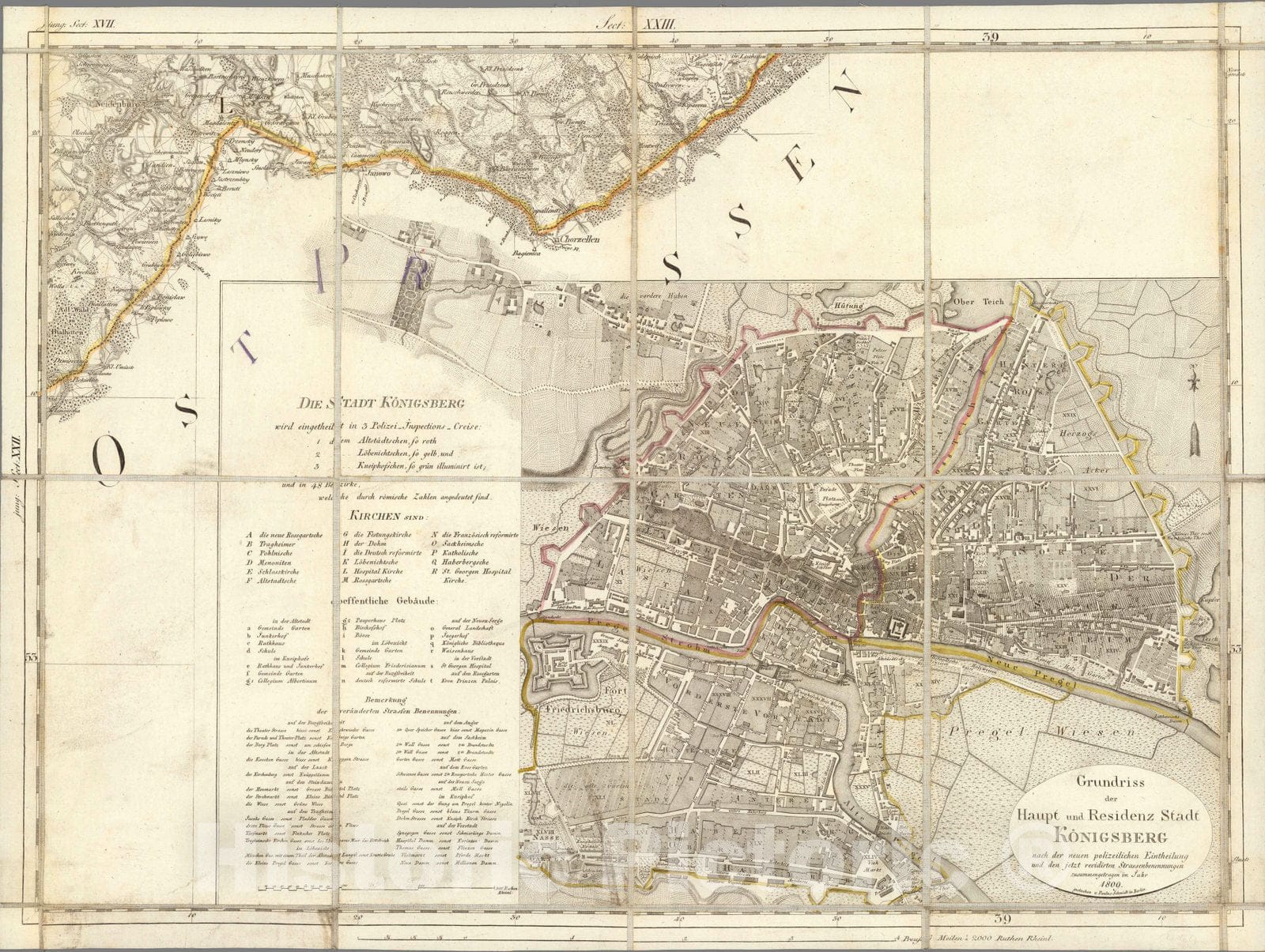 East Prussia West Prussia Lithuania 1809 Historical Map – Historic Pictoric
