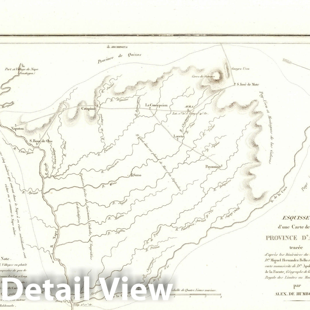 Historic Map : Rio Napo (Ecuador) Exploration Book, XI. Carte de la pr ...
