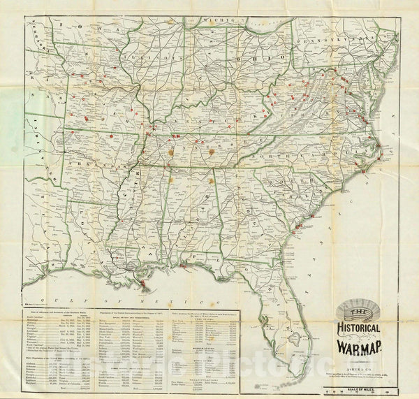 Historic Map : The Historical War Map, 1862 - Vintage Wall Art ...