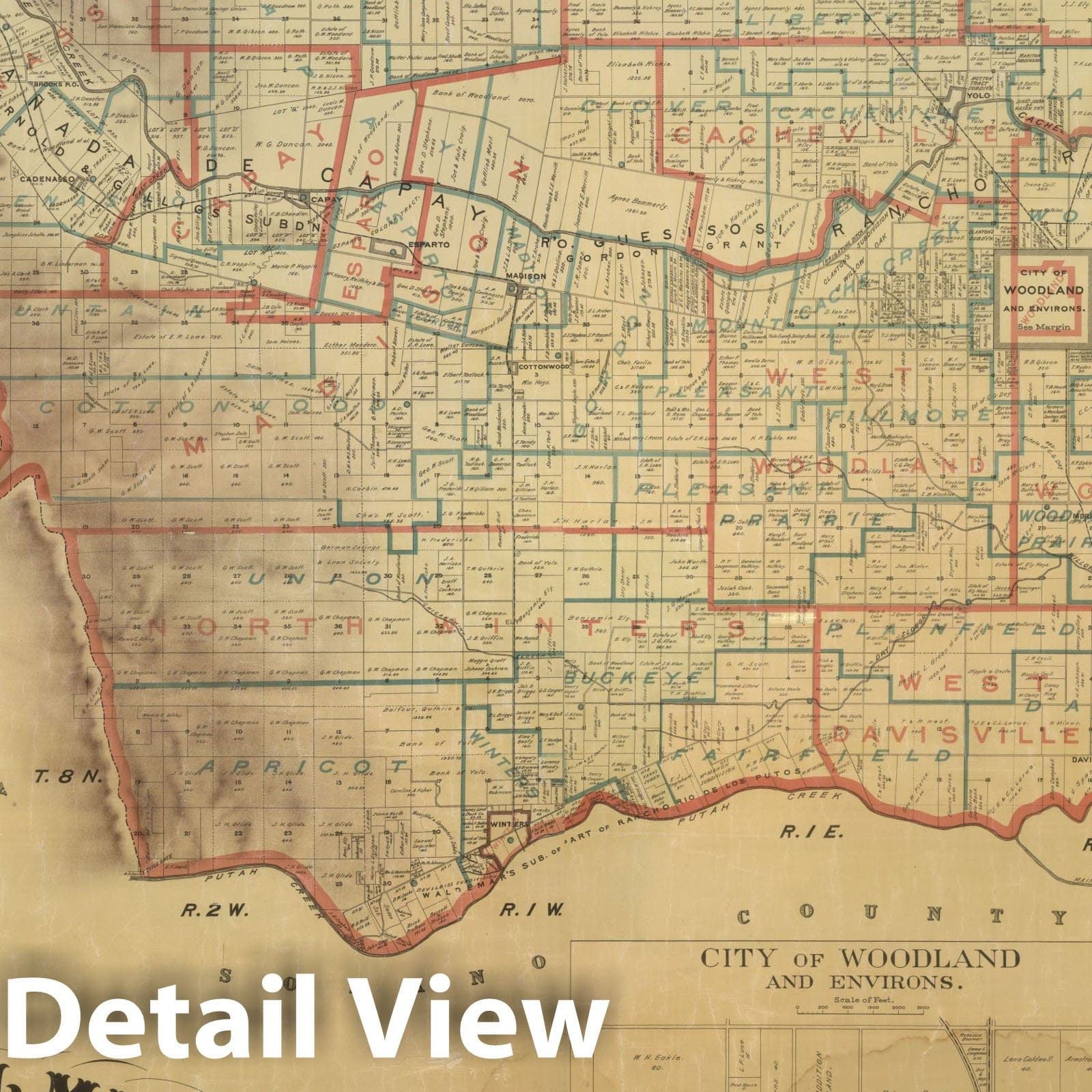 Historic Map : Official Map of Yolo County, California, 1900, 1900 - V ...