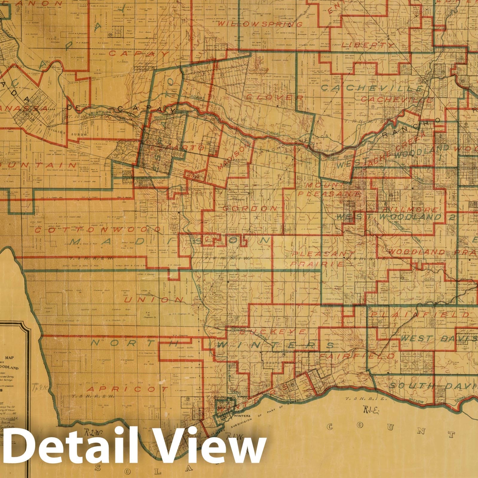 Historic Map : Official Map of Yolo County, California, 1915, 1915 - V ...