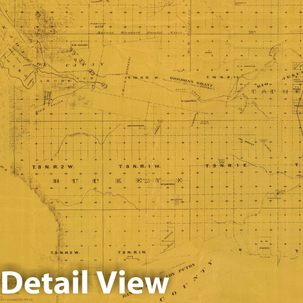 Historic Map : Official Map of Yolo County, California, 1871 - Vintage ...