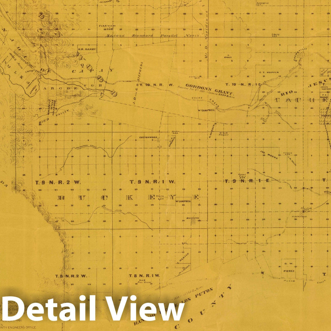 Historic Map : Official Map of Yolo County, California, 1871 - Vintage ...