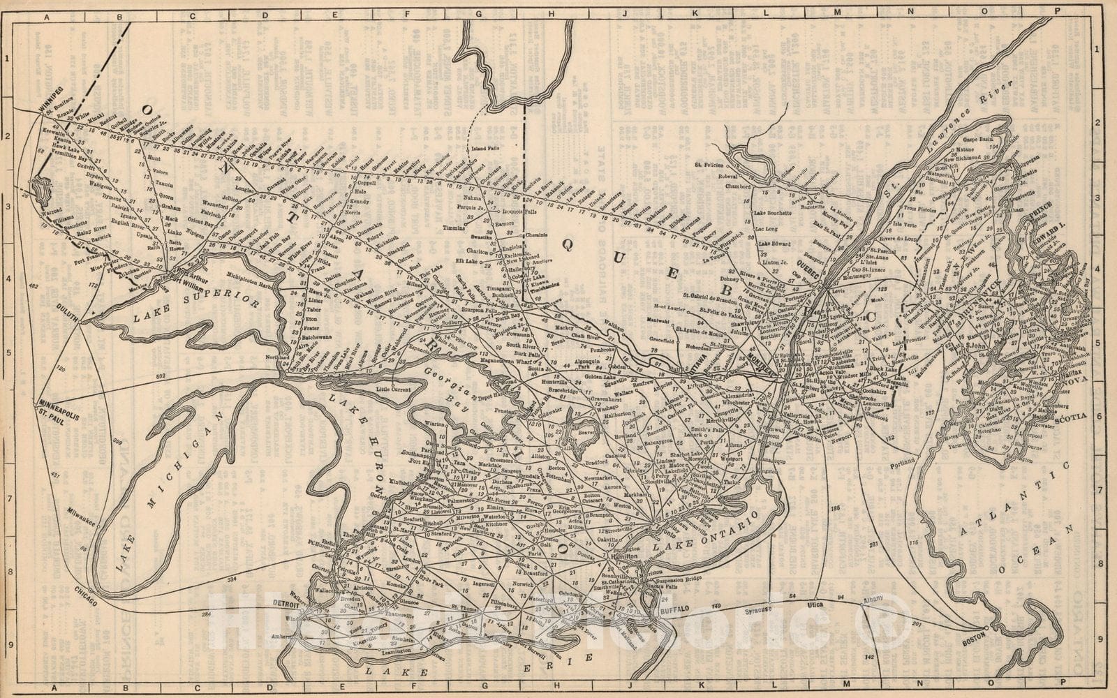 Historic Map : Ontario, Guide Book, Ontarion 1934 , Vintage Wall Art ...