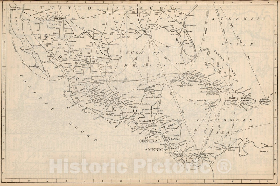 Historic Wall Map : Guide Book, Mexico 1934 - Vintage Wall Art ...
