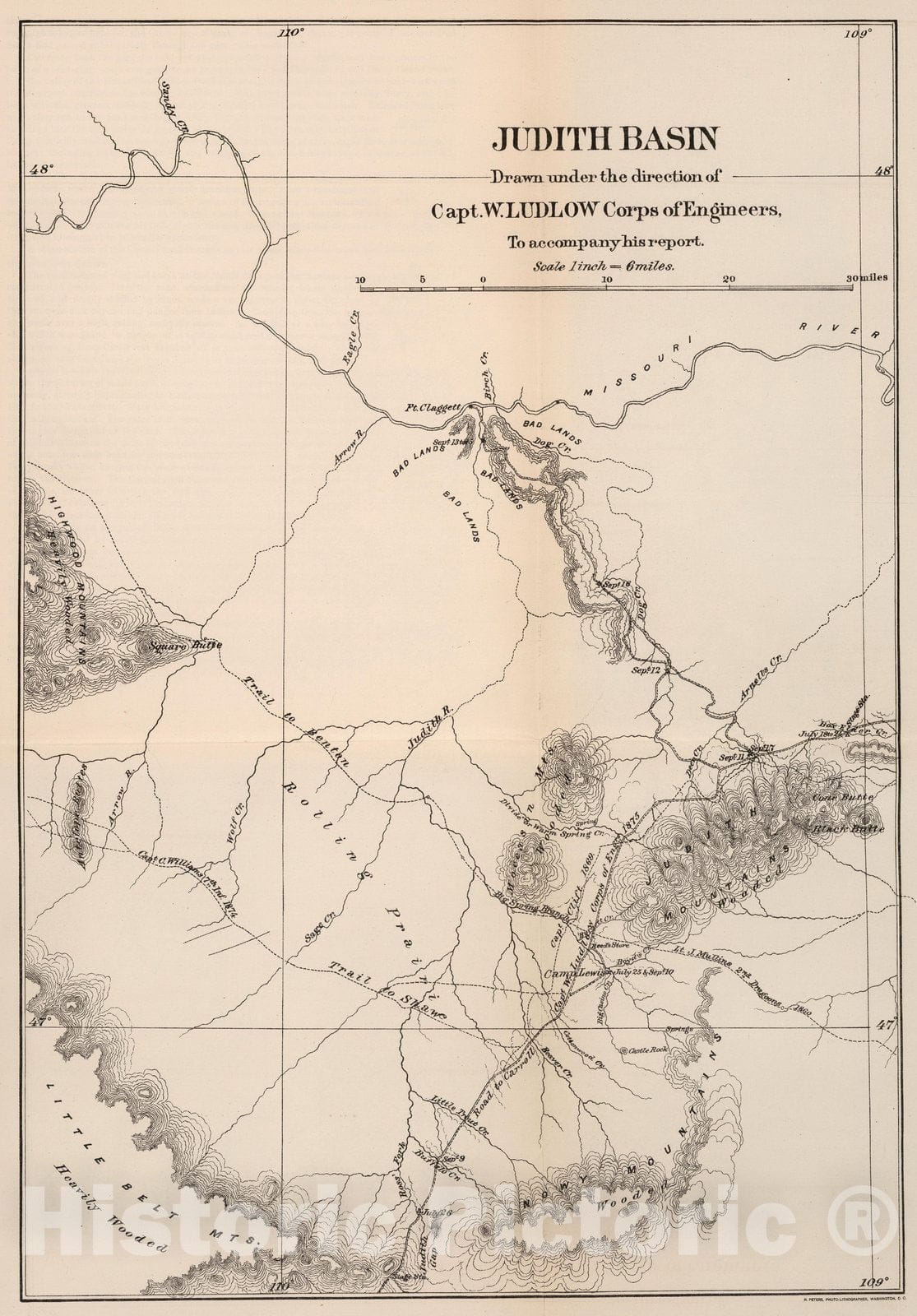 Historic Map : Exploration Book, Judith Basin : drawn under the direct ...