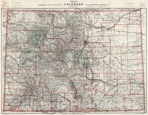 Historic Map - Topographical Map of The State of Colorado, 1905 - Vint ...