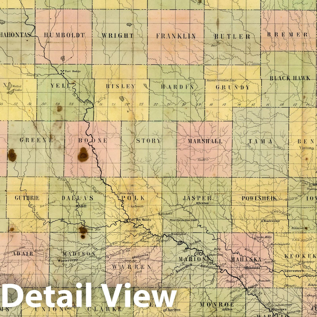 Historic Map : Township Map of The State of Iowa, 1851 v1 – Historic Pictoric
