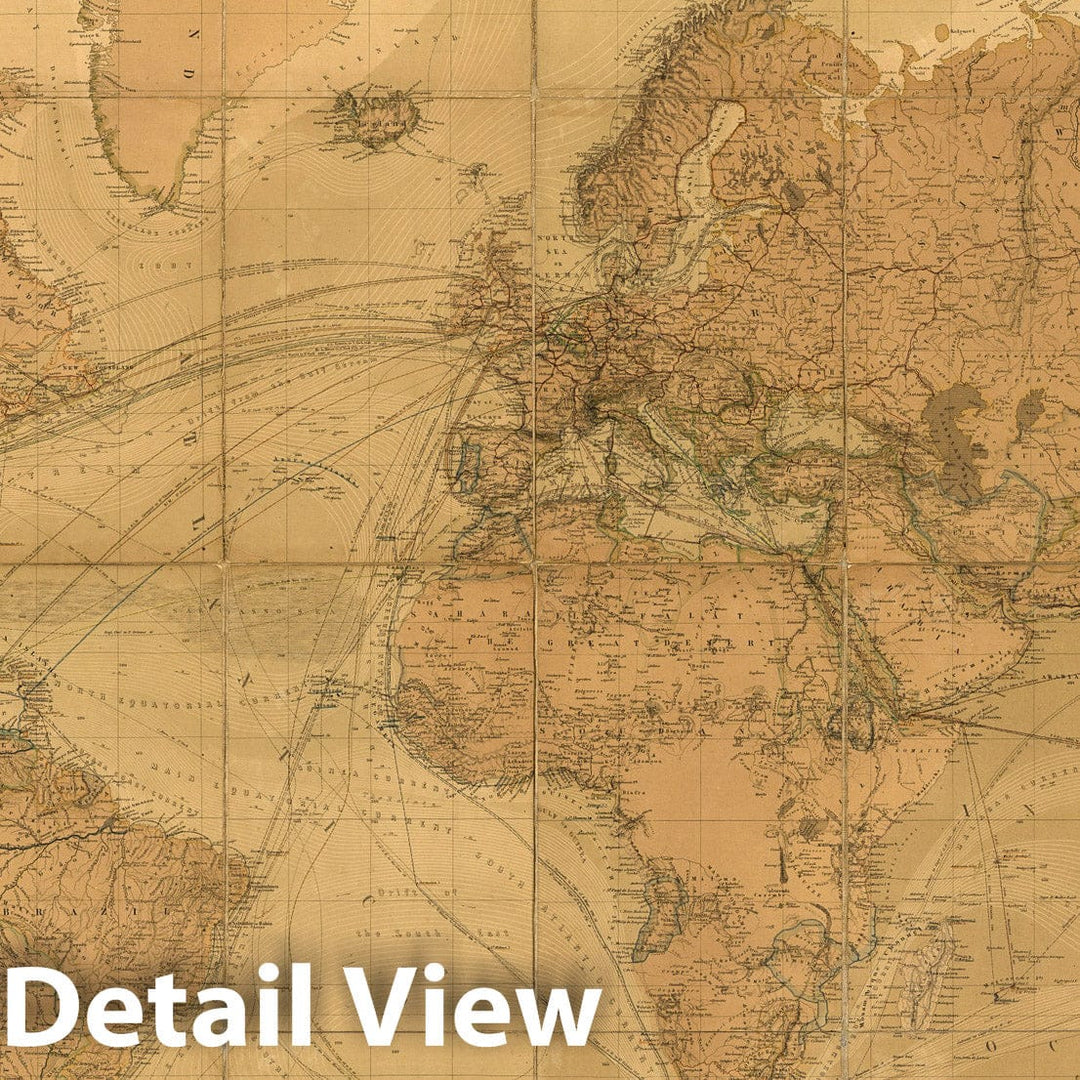Historic Map : Case Map, Chart of The World On Mercators Projection. 1 – Historic Pictoric
