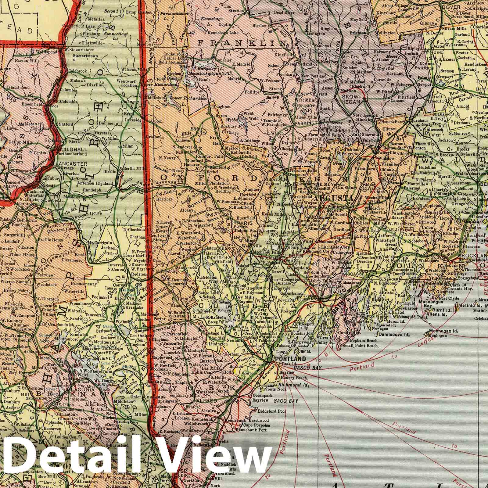 Historic Map : Pocket Map, New England 1920 - Vintage Wall Art ...