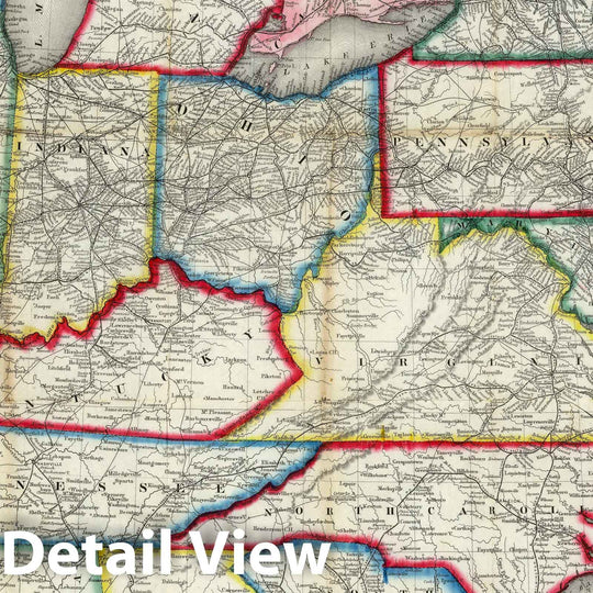 Historic Map : Road Map of The United State, 1860 - Vintage Wall Art ...