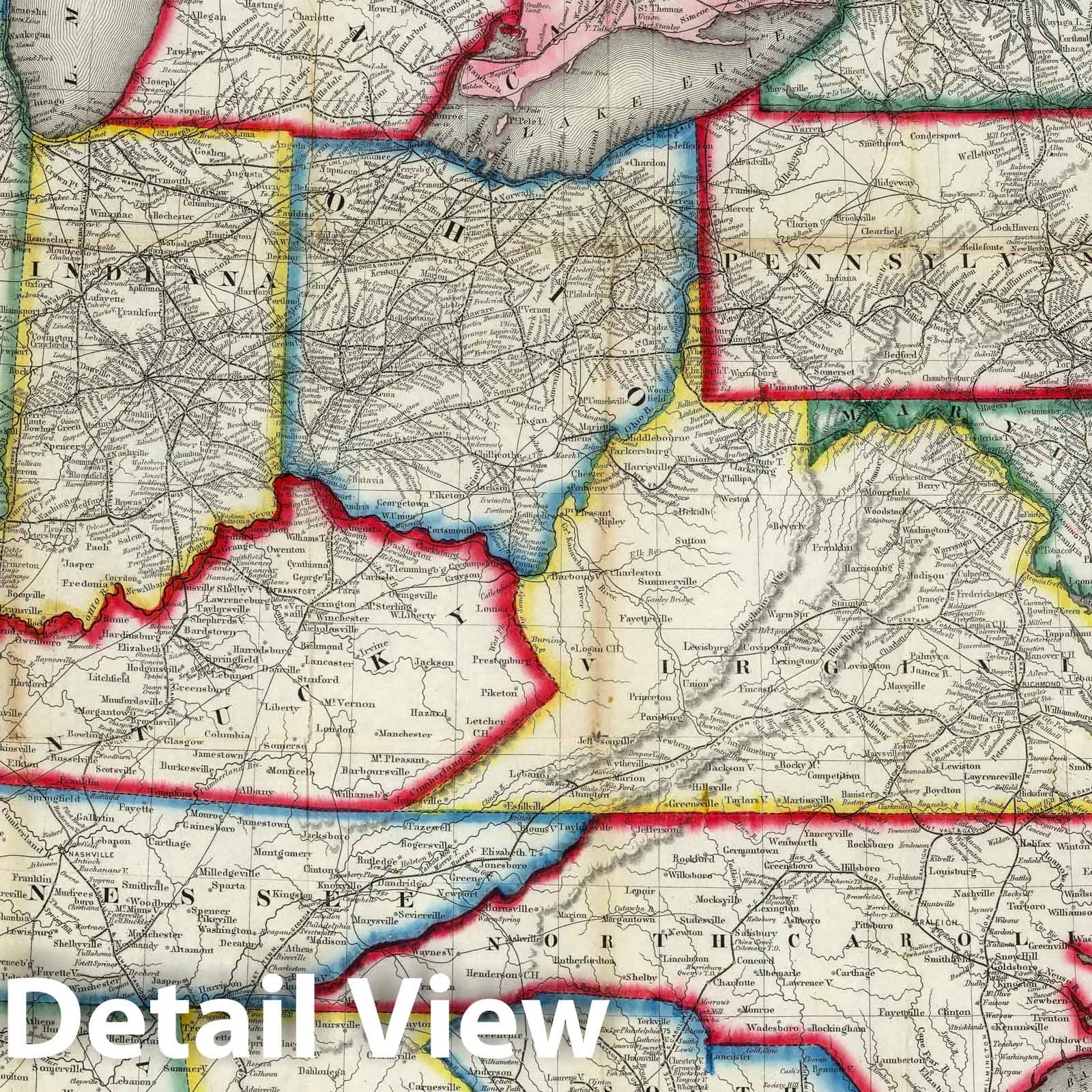 Historic Map : Road Map of The United State, 1860 - Vintage Wall Art ...